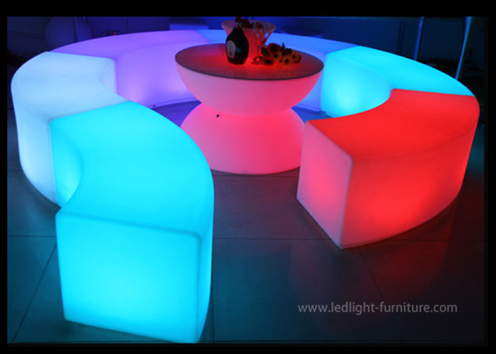 Wireless LED Light Furniture Outdoor Round Shaped LED Lighting Bench ...