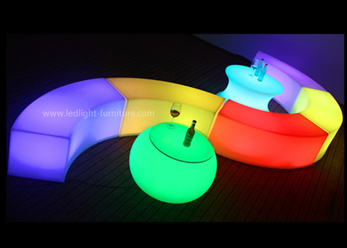 Portable Snake LED Light Bench Rechargeable for Outdoor Party Decoration