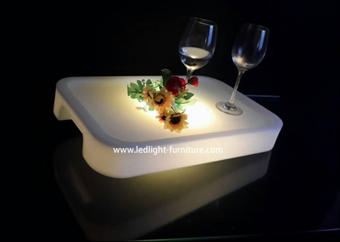 Square LED Lighted Serving Trays Bare Ware Tool Type For Club Wine Glasses
